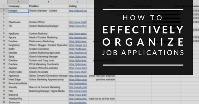 How to Effectively Organize Your Job Applications - David Ly Khim